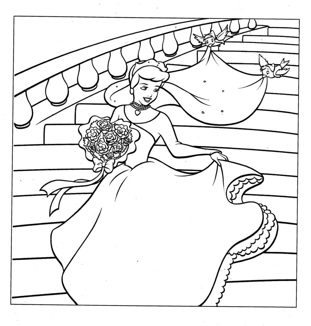 +100 Desenhos da Cinderela para Colorir e Imprimir