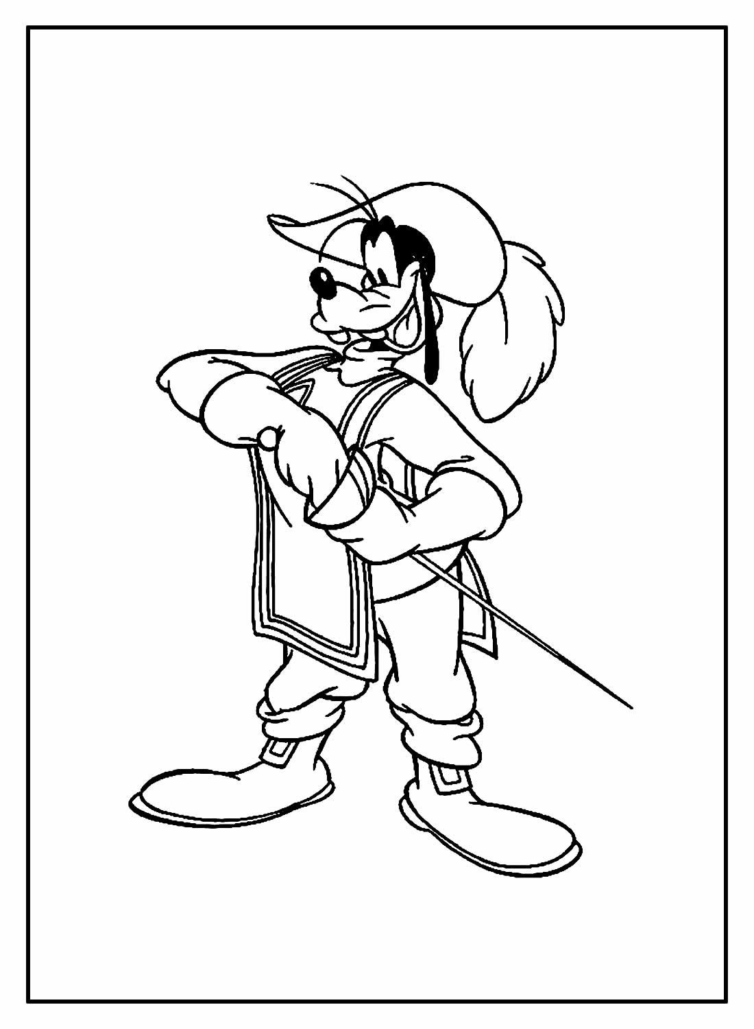 Desenhos do Pateta para Colorir e Imprimir - Muito Fácil