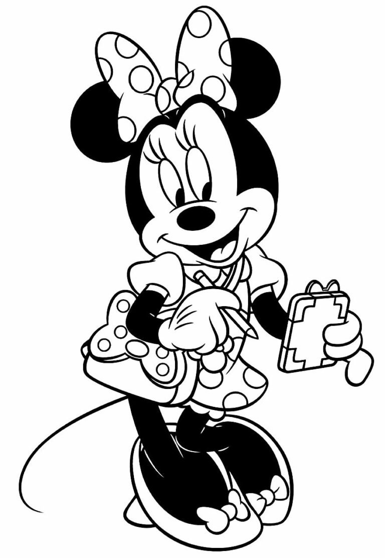 Desenhos da Minnie para Colorir e Imprimir - Muito Fácil