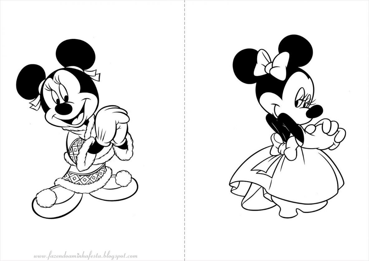 Minnie para Colorir e Imprimir - Muito Fácil - Colorir e Pintar