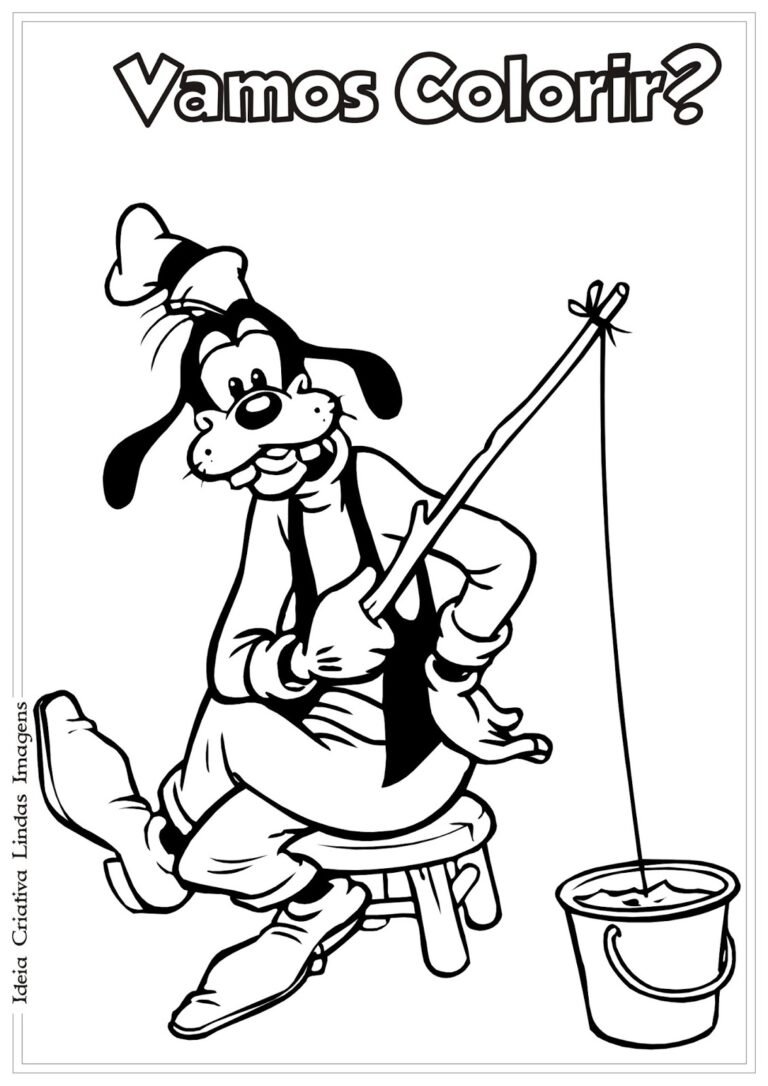 Desenhos do Pateta para Colorir e Imprimir - Muito Fácil