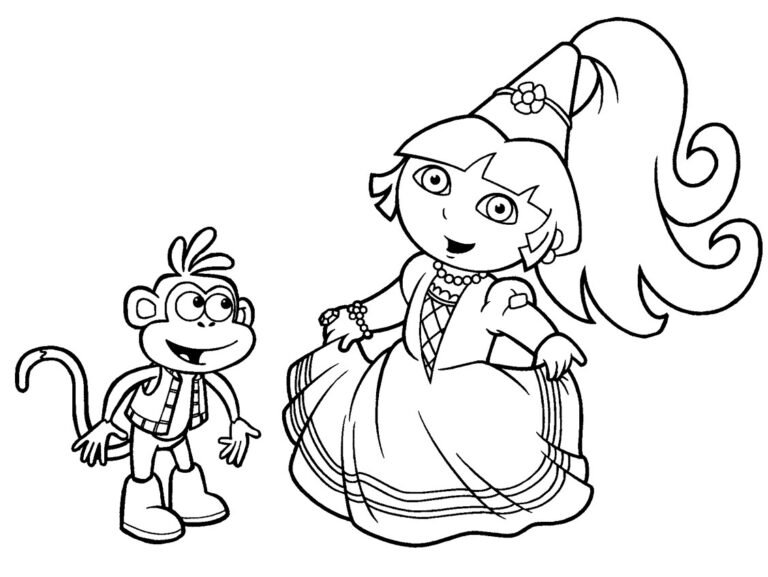 Dora Aventureira para Colorir e Imprimir - Muito Fácil - Colorir e Pintar