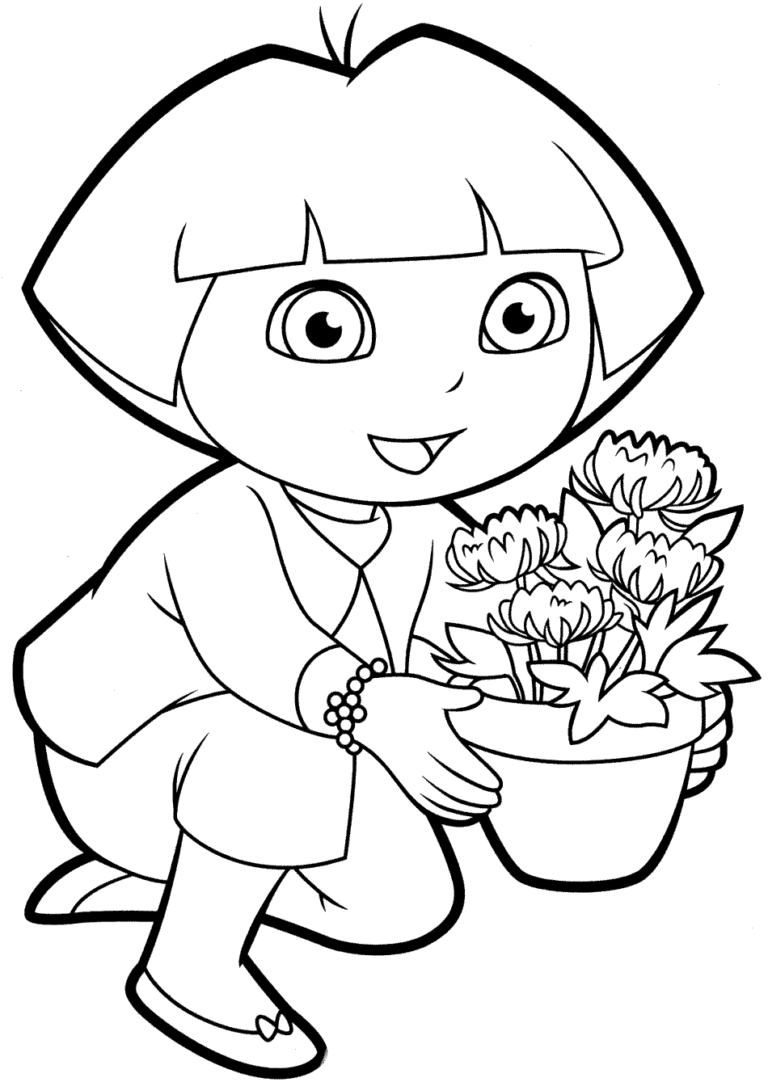 Dora Aventureira para Colorir e Imprimir - Muito Fácil - Colorir e Pintar