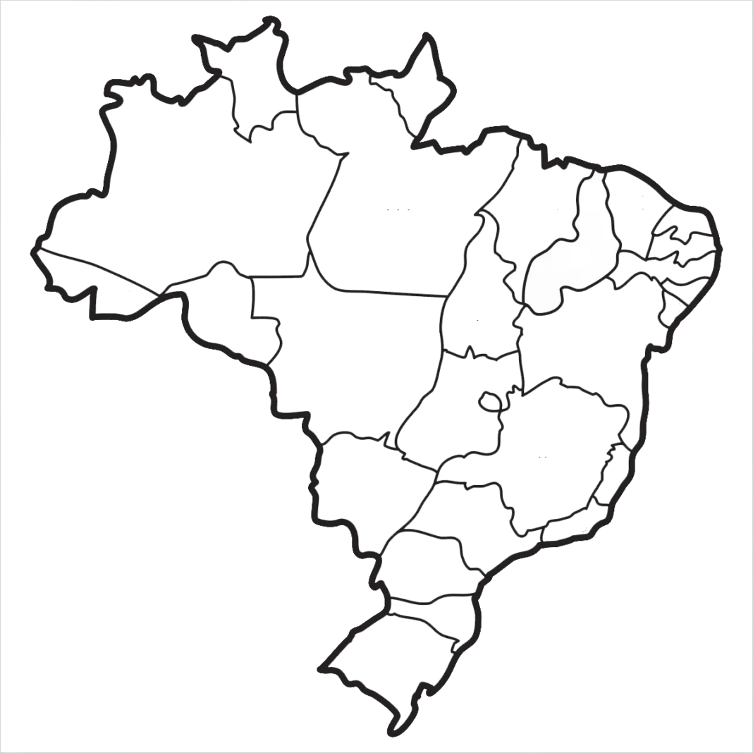 Mapa do Brasil para Colorir e Imprimir em PDF – Muito Fácil
