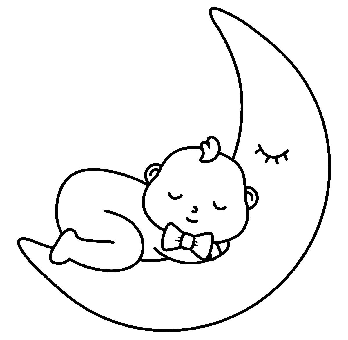 Lua para Colorir e Imprimir (Muito Fácil) - Aprender a Desenhar