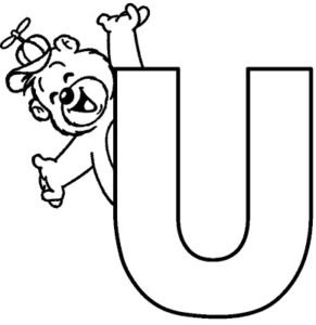 Vogal U para Colorir e Imprimir (Muito Fácil) - Aprender a Desenhar