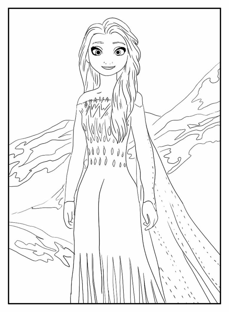 Desenhos da Elsa para Colorir e Imprimir