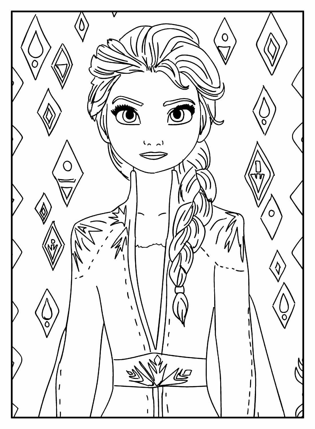 Desenhos da Elsa para Colorir e Imprimir