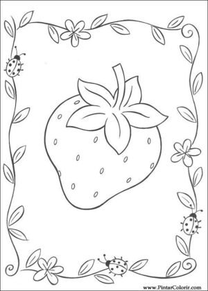 Desenhos de Morango para Colorir e Imprimir