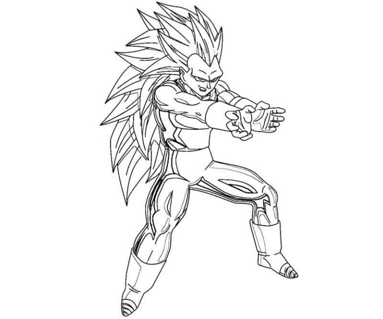 Desenhos do Vegeta para Colorir e Imprimir