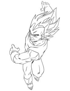 Desenhos do Vegeta para Colorir e Imprimir