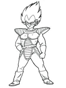 Desenhos do Vegeta para Colorir e Imprimir