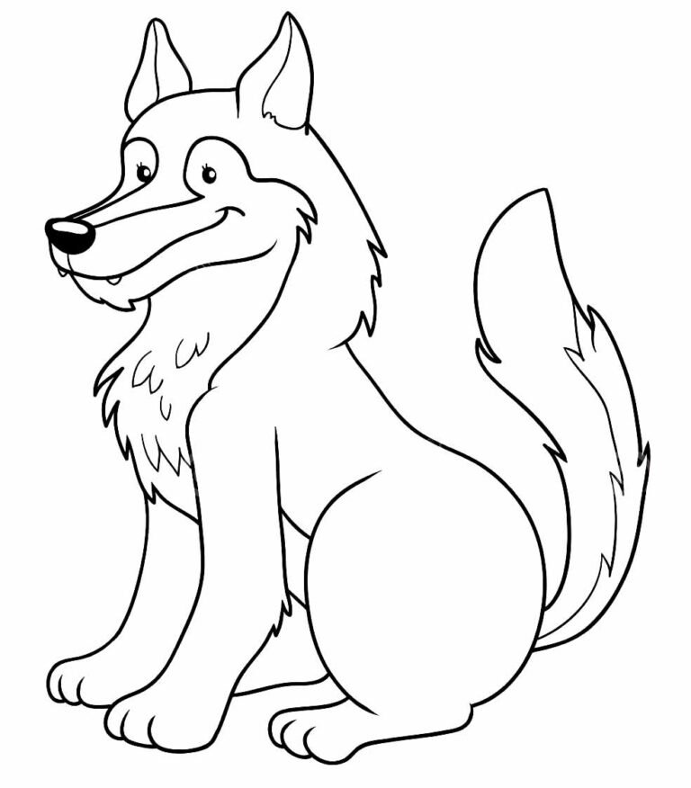 +100 Desenhos de Lobo para Colorir e Imprimir