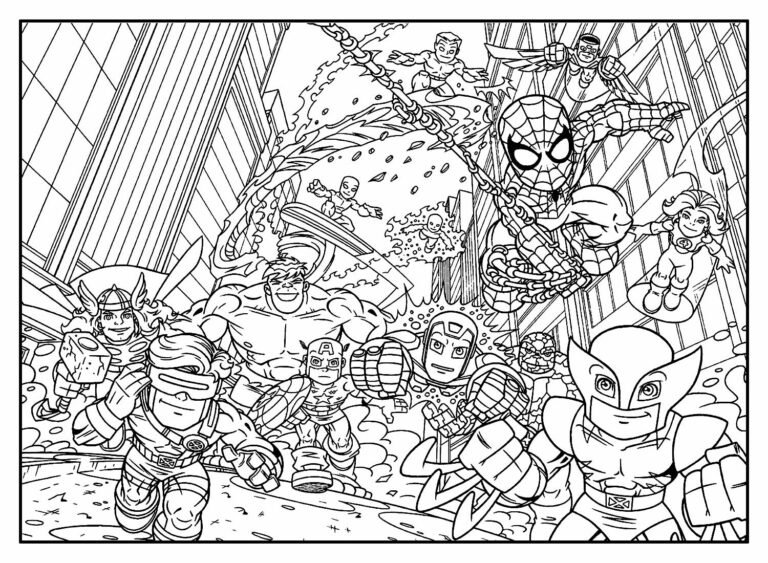 +150 Desenhos de Super-heróis para colorir e imprimir