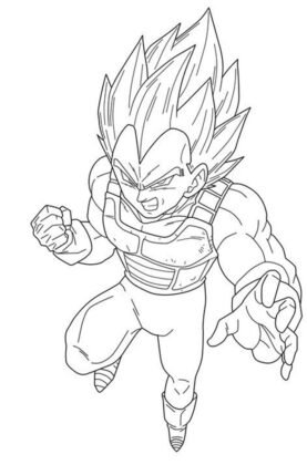 Desenhos do Vegeta para Colorir e Imprimir
