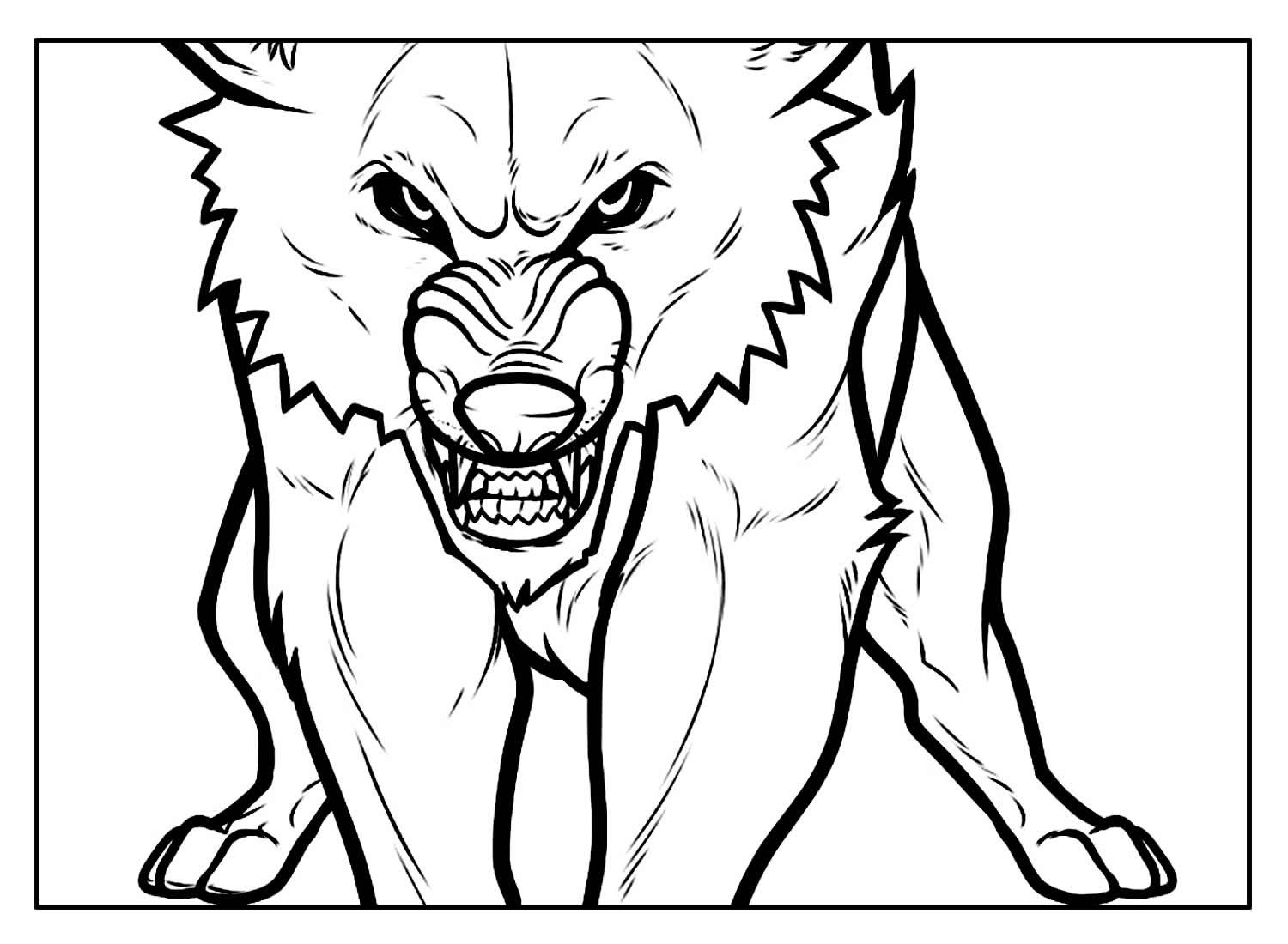 +100 Desenhos de Lobo para Colorir e Imprimir