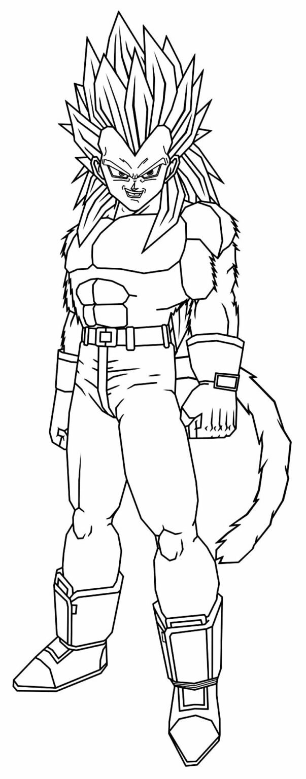Desenhos do Vegeta para Colorir e Imprimir
