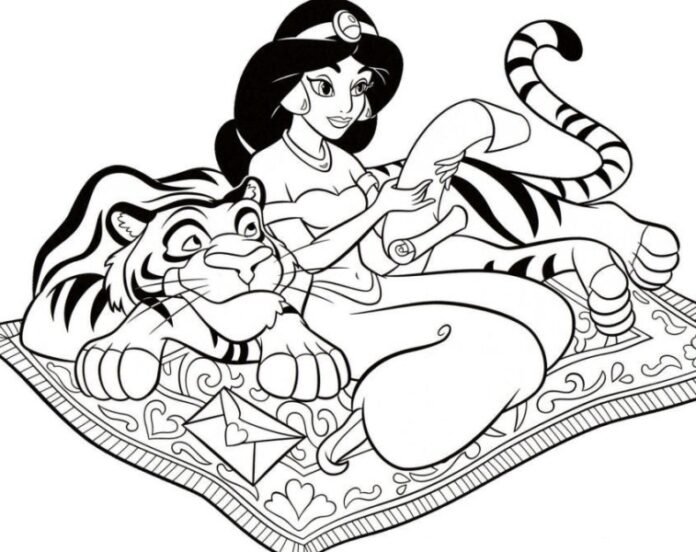 Desenhos da Jasmine para Colorir e Imprimir