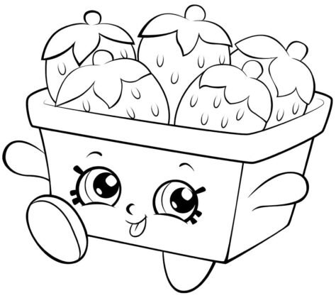 Desenhos de Morango para Colorir e Imprimir