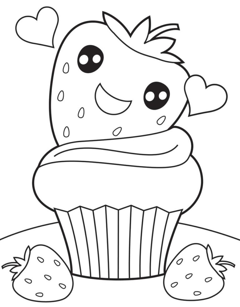 Desenhos de Morango para Colorir e Imprimir