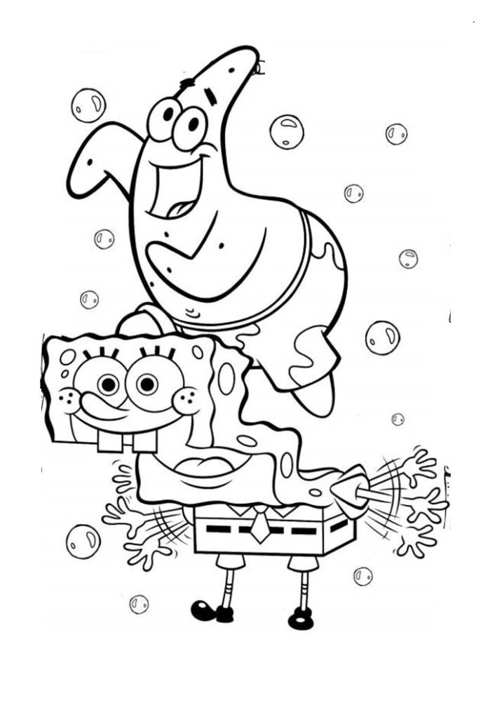 Desenhos do Patrick para Colorir e Imprimir