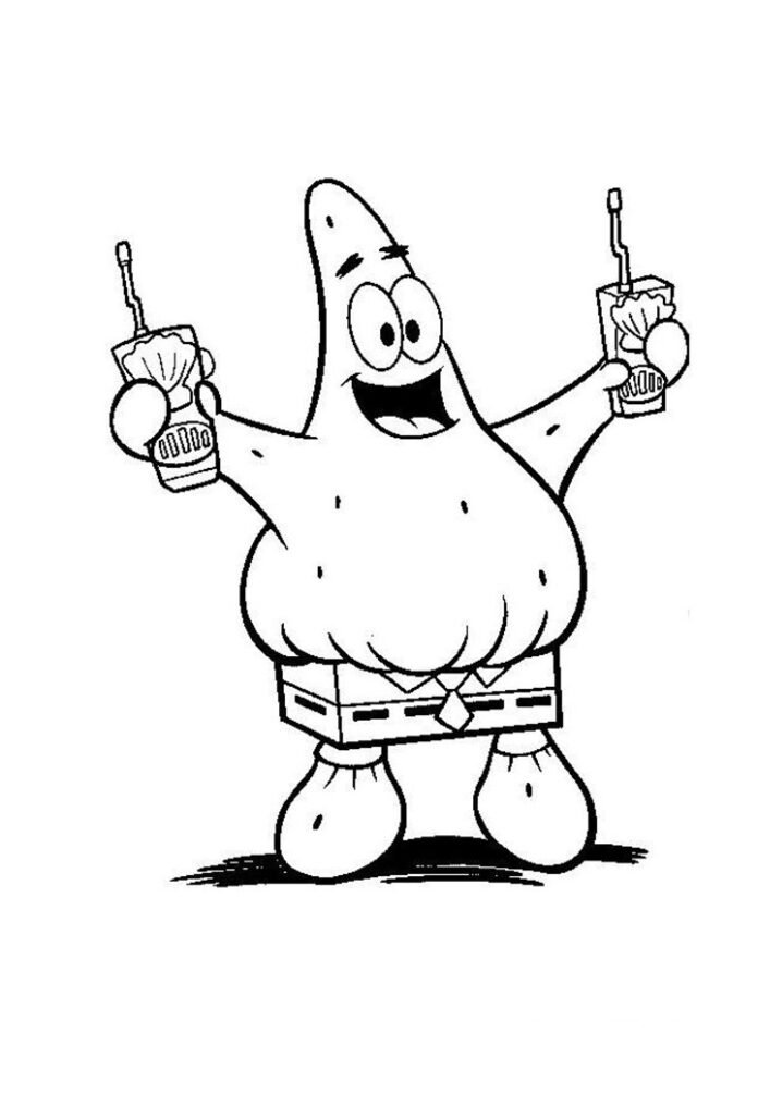 Desenhos do Patrick para Colorir e Imprimir