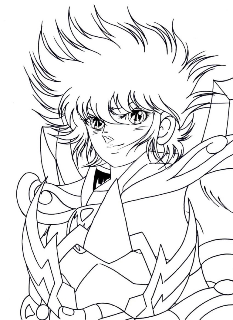 Desenhos do Seiya para Colorir e Imprimir
