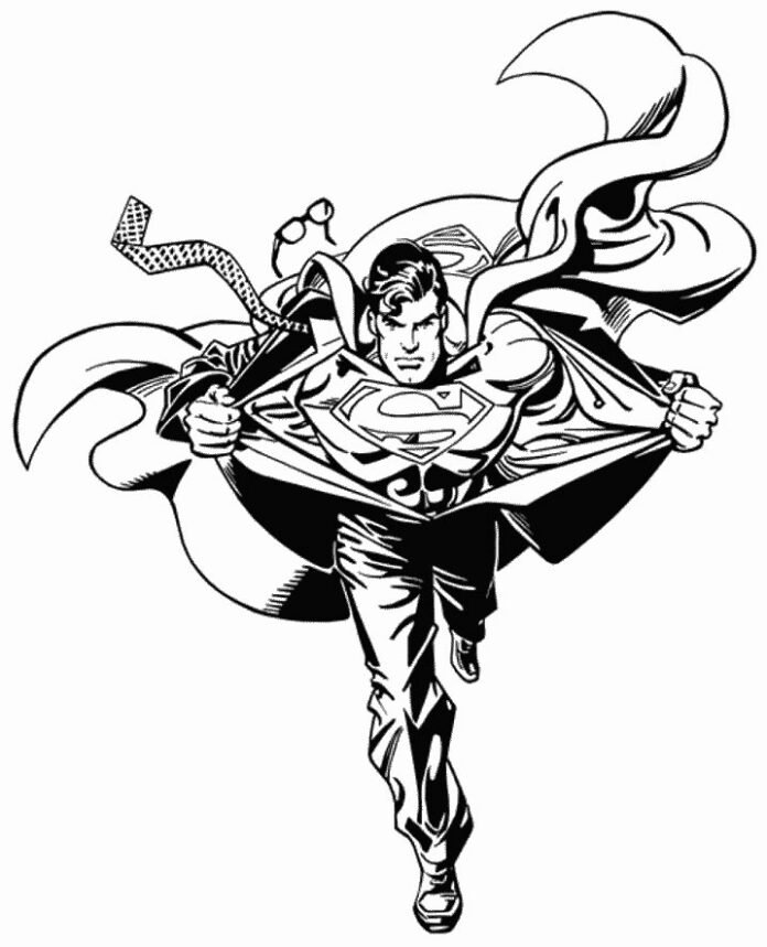Desenhos do Super-Homem para Colorir e Imprimir