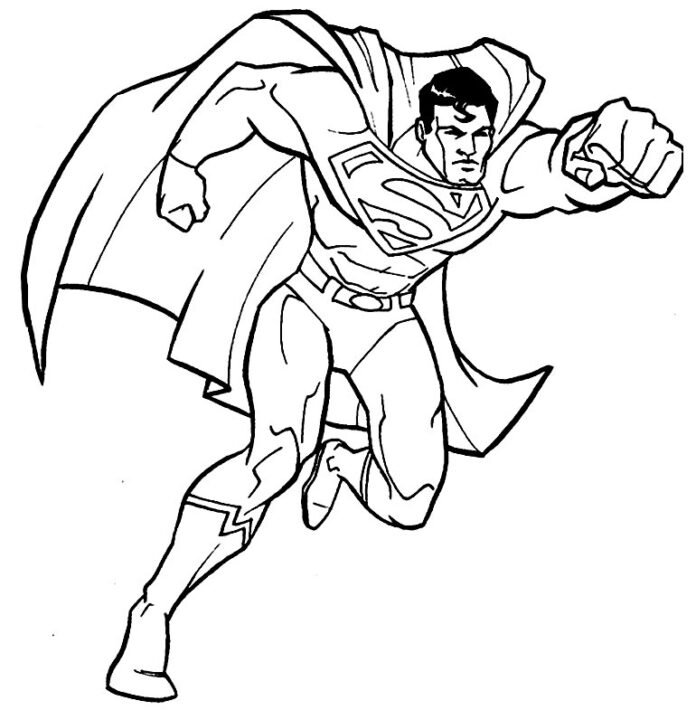Desenhos do Super-Homem para Colorir e Imprimir
