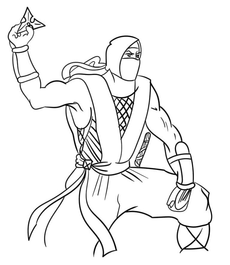 Desenhos de Ninja para Colorir e Imprimir