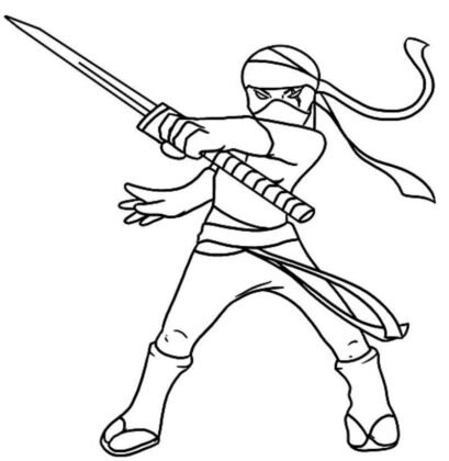 Desenhos de Ninja para Colorir e Imprimir