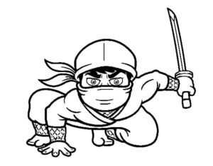Desenhos de Ninja para Colorir e Imprimir