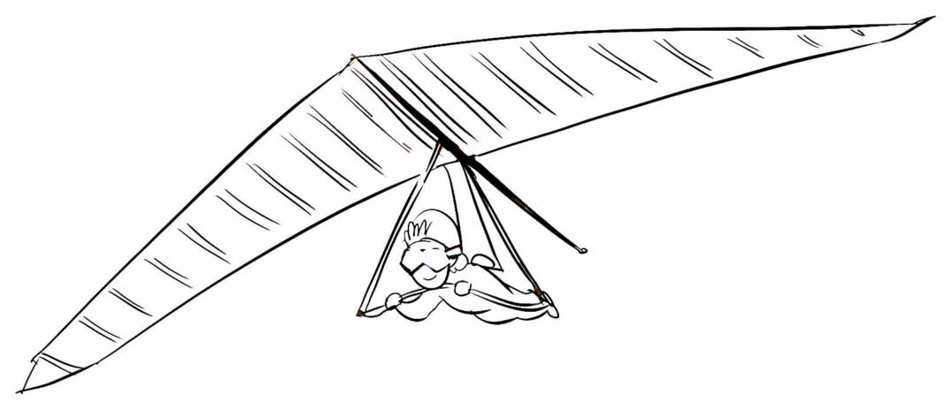 Desenhos de Asa Delta para Colorir e Imprimir