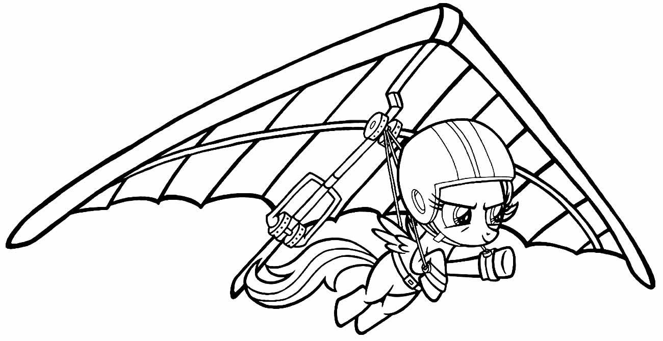 Desenhos de Asa Delta para Colorir e Imprimir