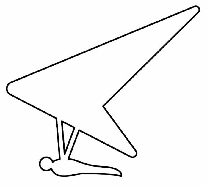 Desenhos de Asa Delta para Colorir e Imprimir