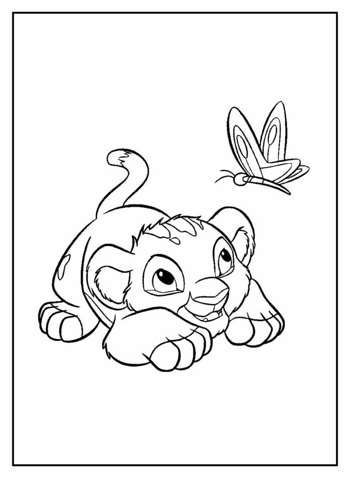 Desenhos do Simba para Colorir e Imprimir