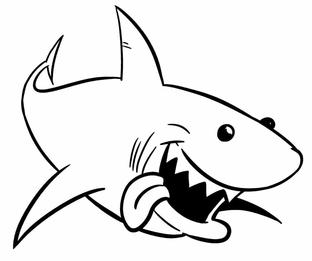 Desenhos de Tubarão para Colorir e Imprimir