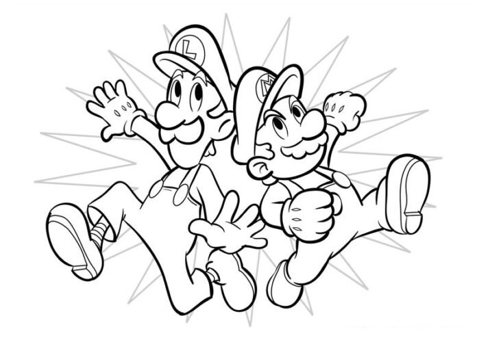 Desenhos do Mario Bros para Colorir e Imprimir