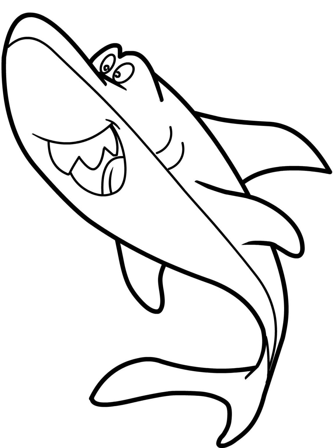 Desenhos de Tubarão para Colorir e Imprimir