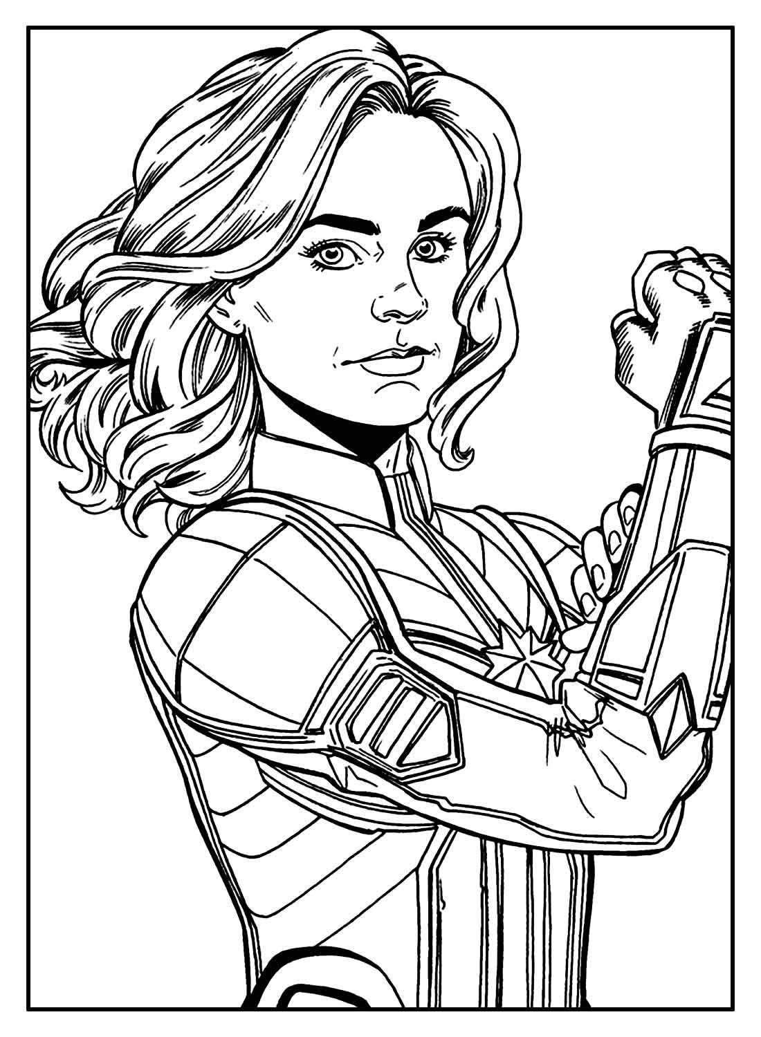 Desenhos da Capitã Marvel para Colorir e Imprimir - Aprender a Desenhar