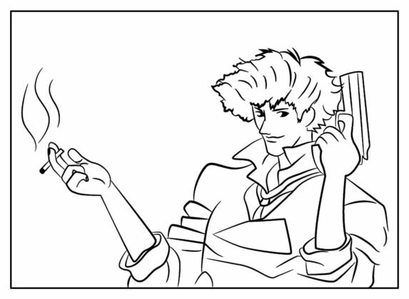 Desenhos de Cowboy Bebop para Colorir e Imprimir - Aprender a Desenhar