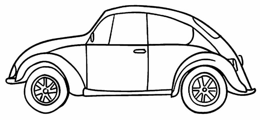 Desenhos de Fusca para Colorir e Imprimir - Aprender a Desenhar