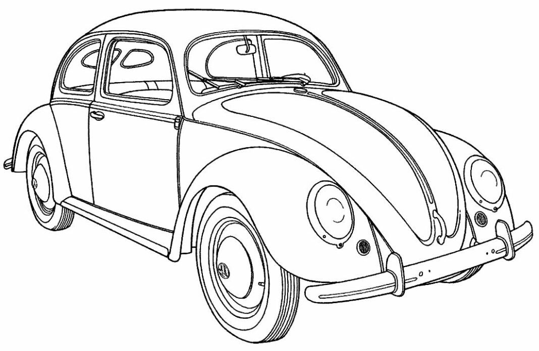 Desenhos de Fusca para Colorir e Imprimir - Aprender a Desenhar