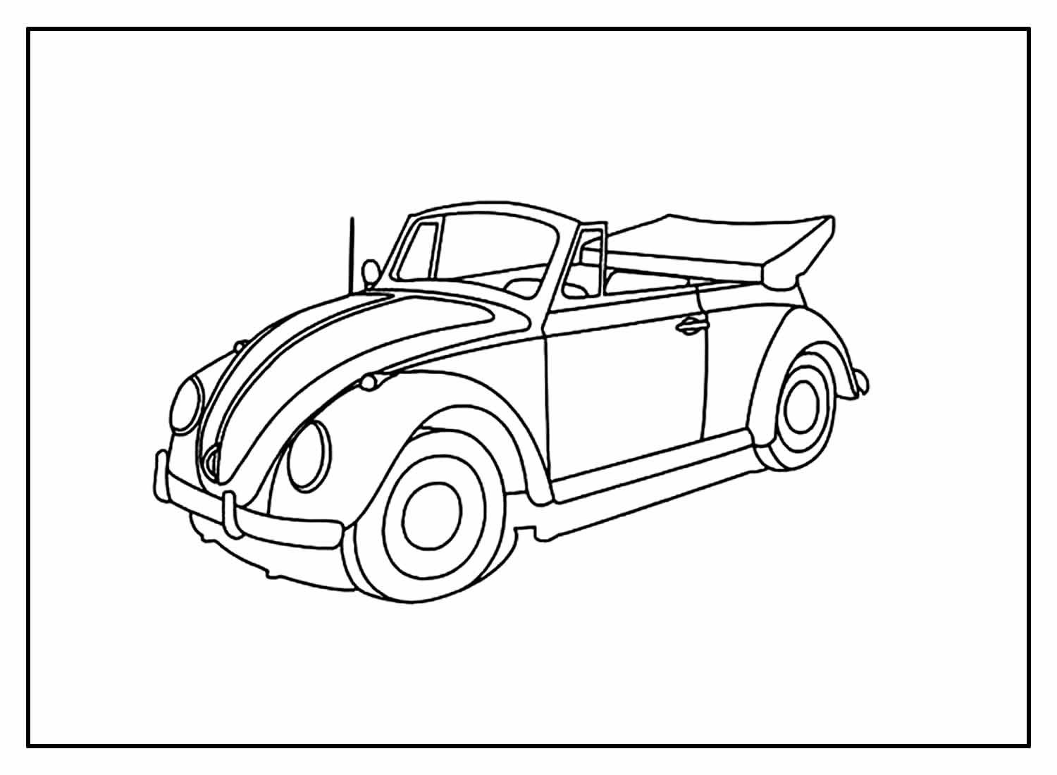 Desenhos de Fusca para Colorir e Imprimir - Aprender a Desenhar