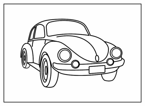Desenhos de Fusca para Colorir e Imprimir - Aprender a Desenhar
