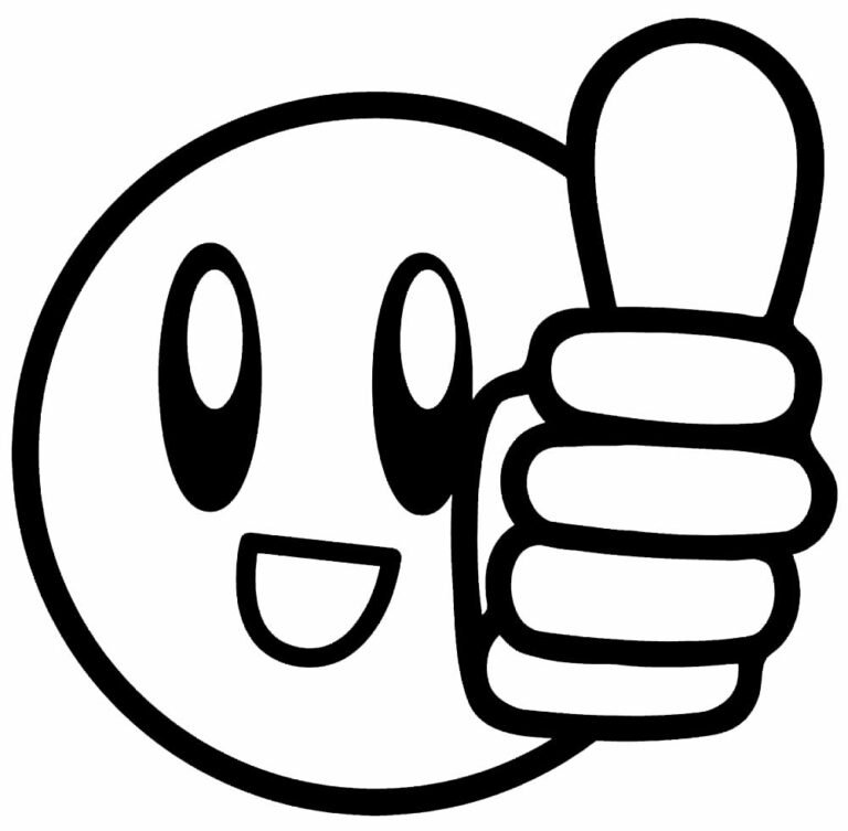 Desenhos de Joinha para Colorir e Imprimir - Aprender a Desenhar