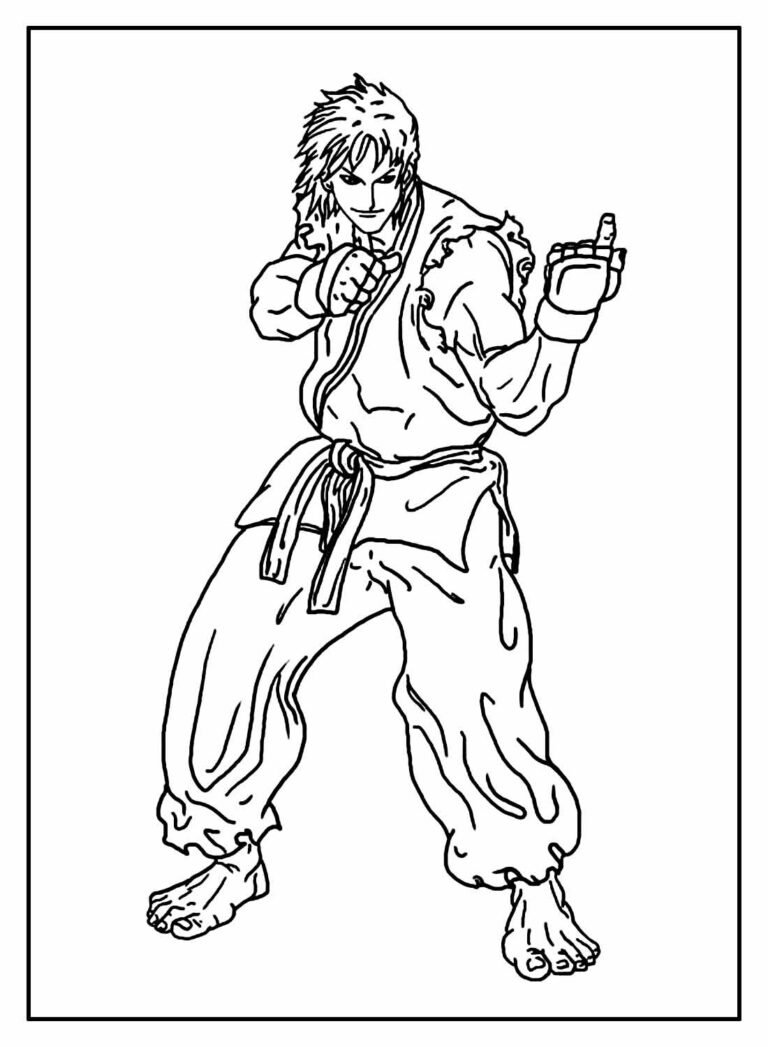 Desenhos do Ken do Street Fighter para Colorir e Imprimir - Aprender a ...