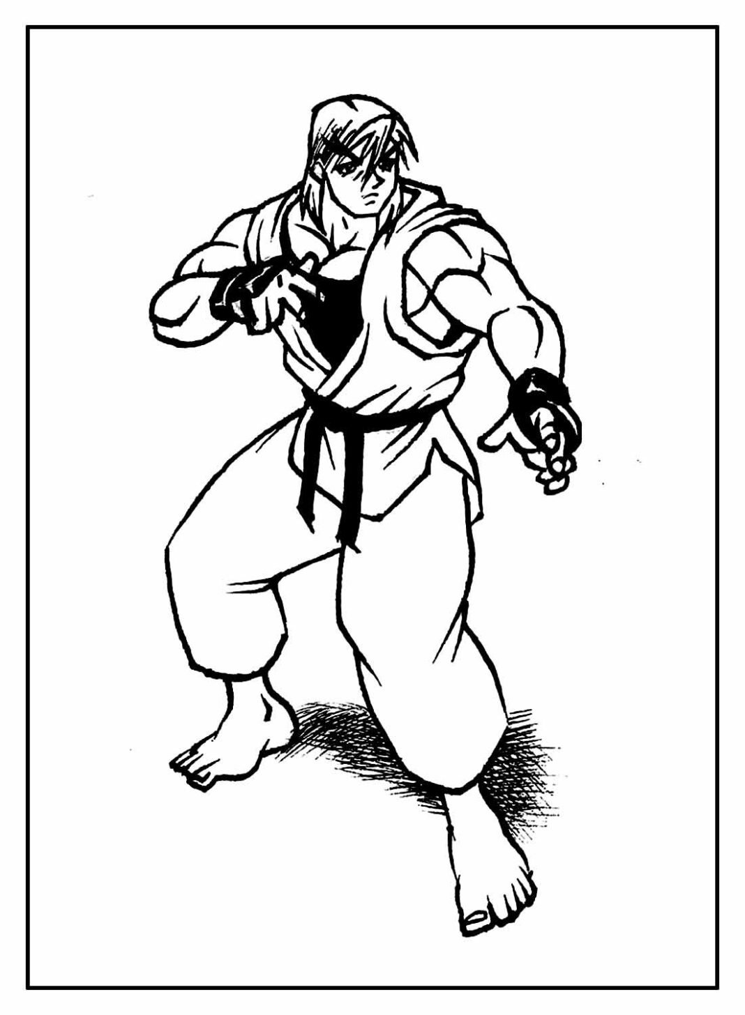 Desenhos do Ken do Street Fighter para Colorir e Imprimir - Aprender a ...