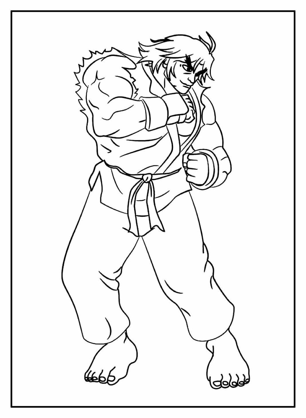 Desenhos do Ken do Street Fighter para Colorir e Imprimir - Aprender a ...