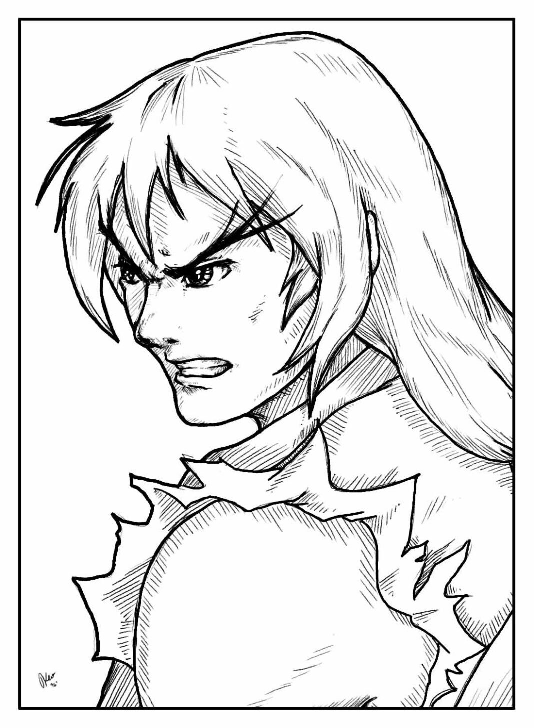Desenhos do Ken do Street Fighter para Colorir e Imprimir - Aprender a ...